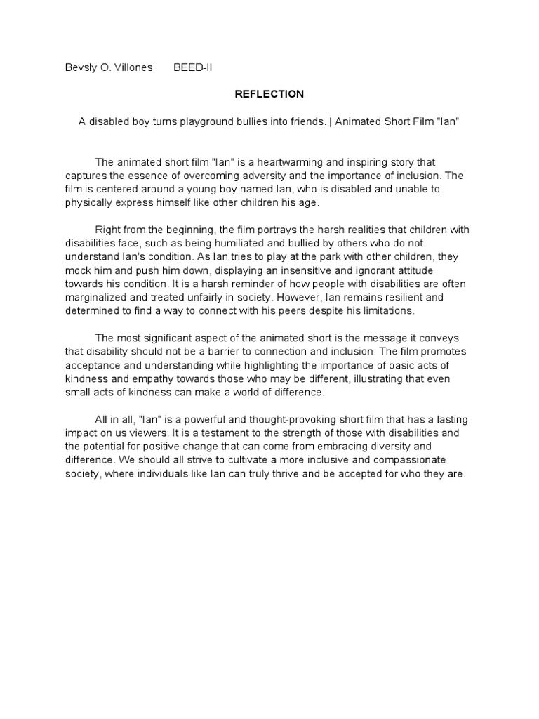 Reflection - IAN | PDF