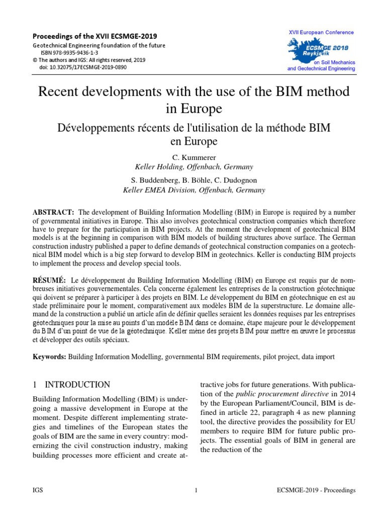 Recent Developments With The Use of The BIM Method | PDF | Ingénierie ...