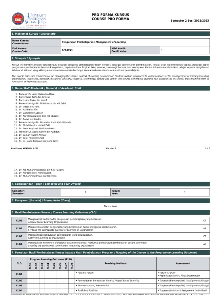 Pro Forma Kursus Course Pro Forma | PDF