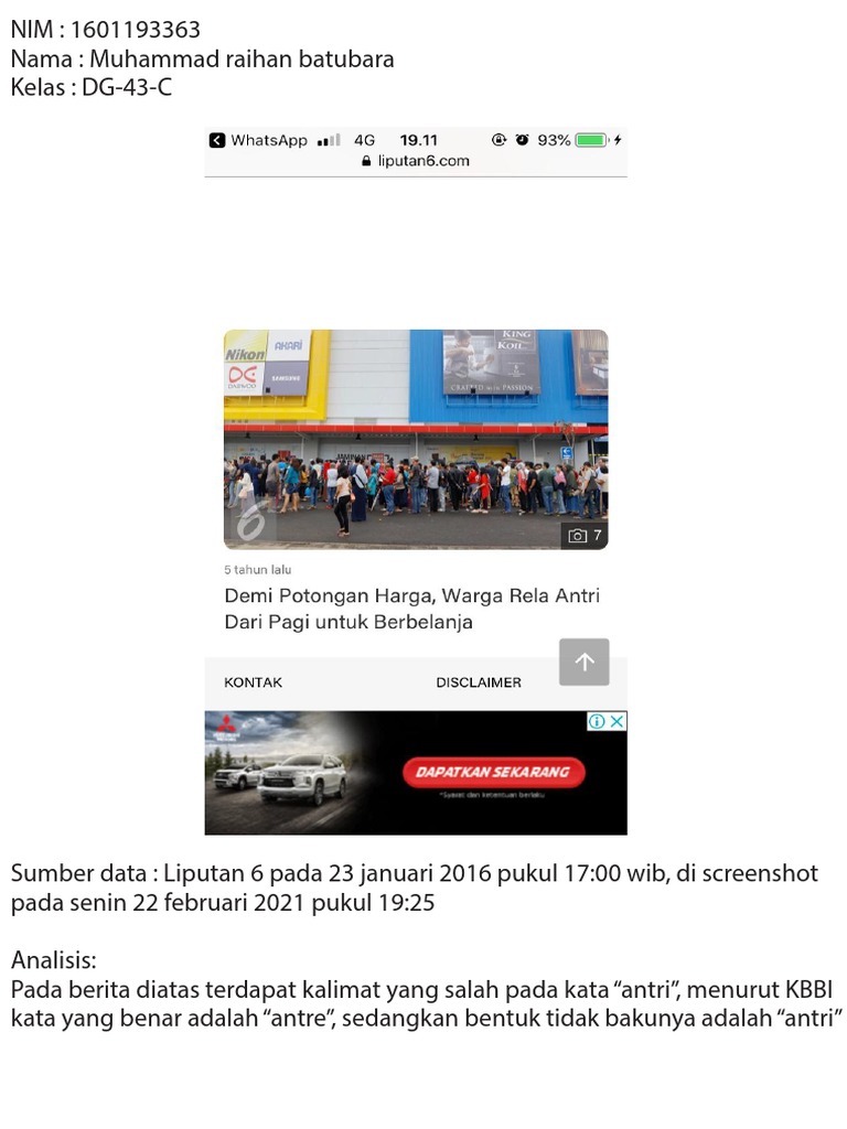 Batubara - Tugas M01-01 | PDF