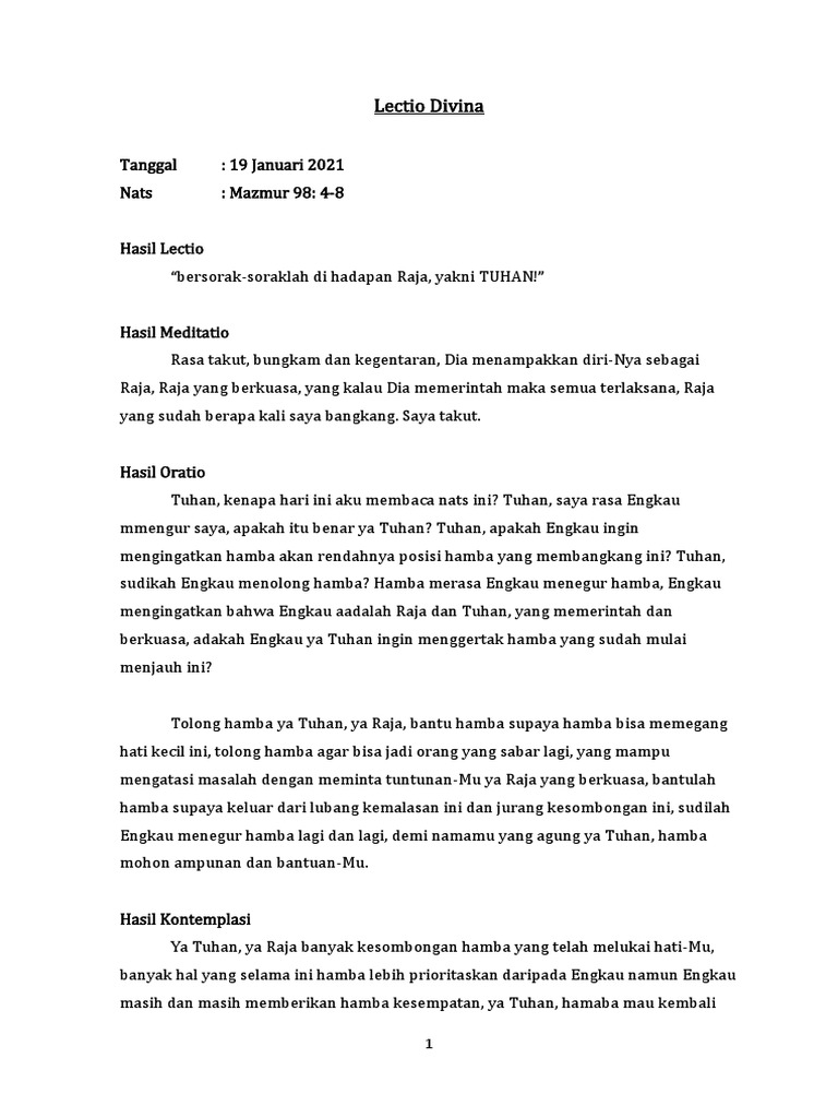 Lectio Divina | PDF