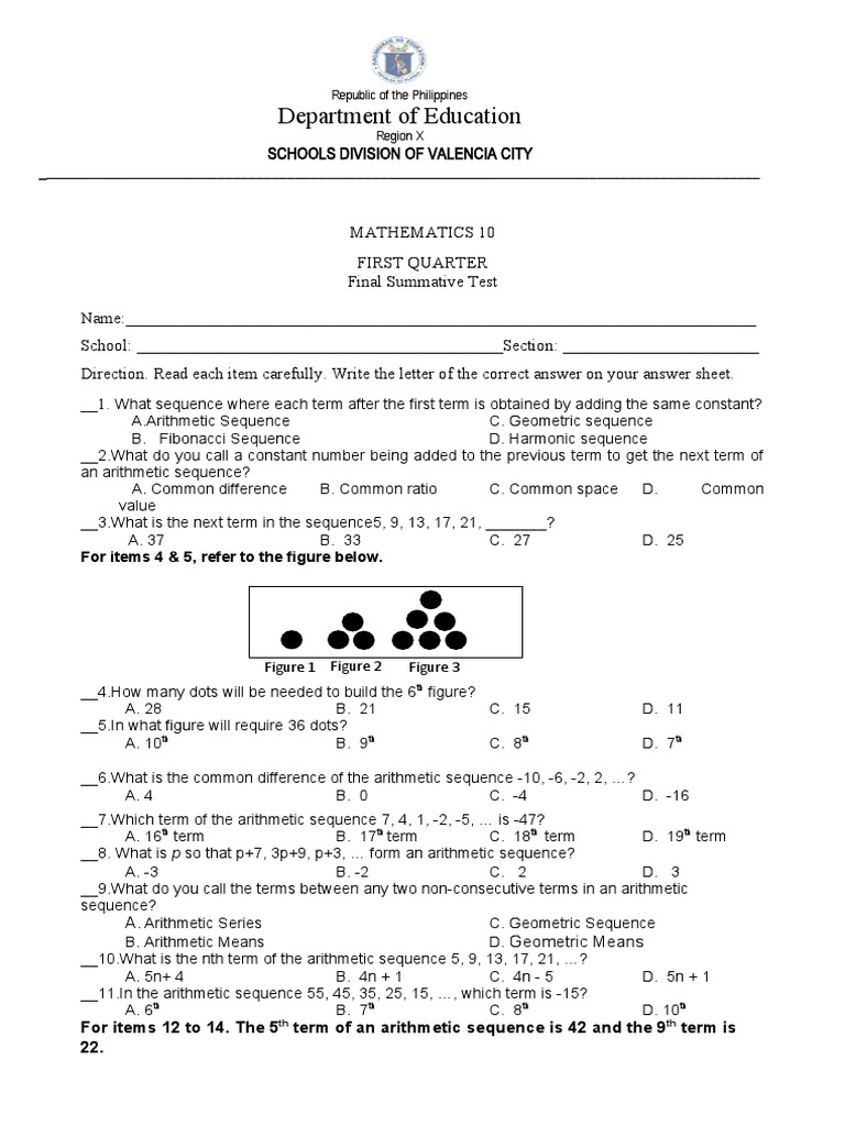 Mathematics 10 | PDF | Sequence | Mean