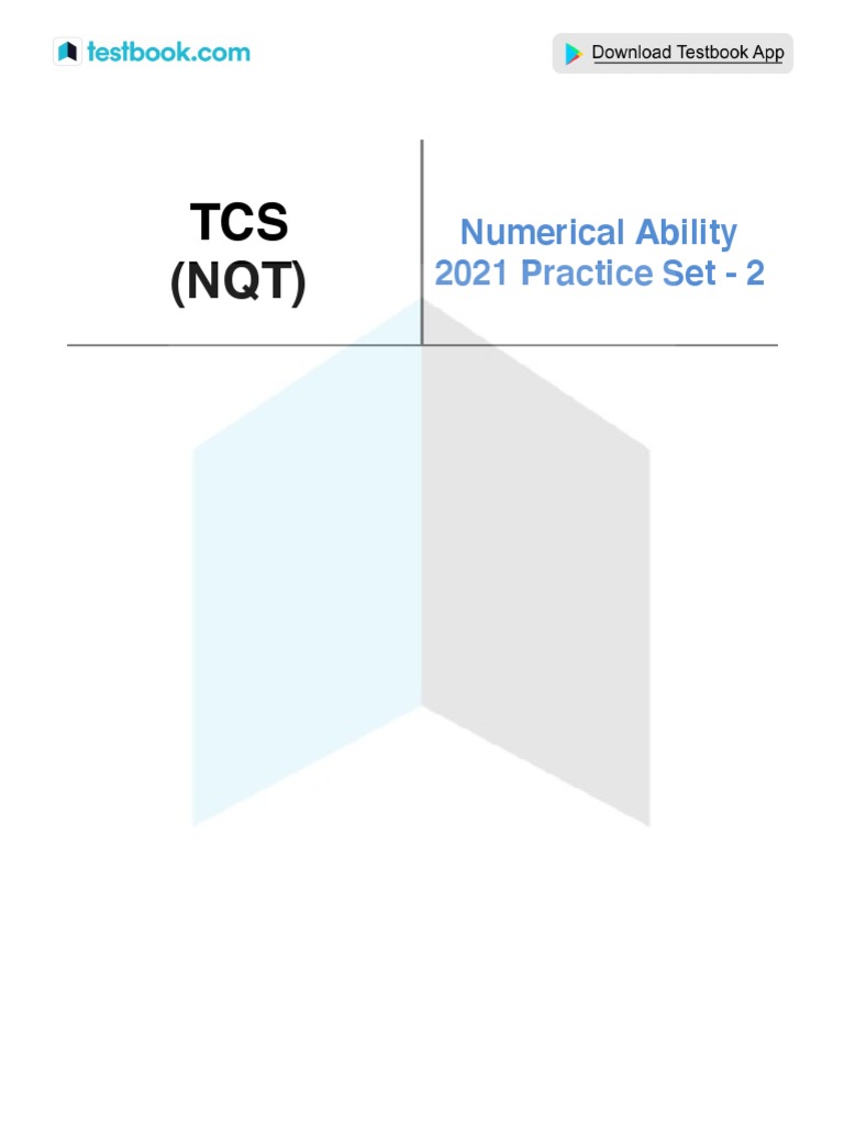 TCS (NQT) : Numerical Ability 2021 Practice Set - 2 | PDF | Textbook | Interest