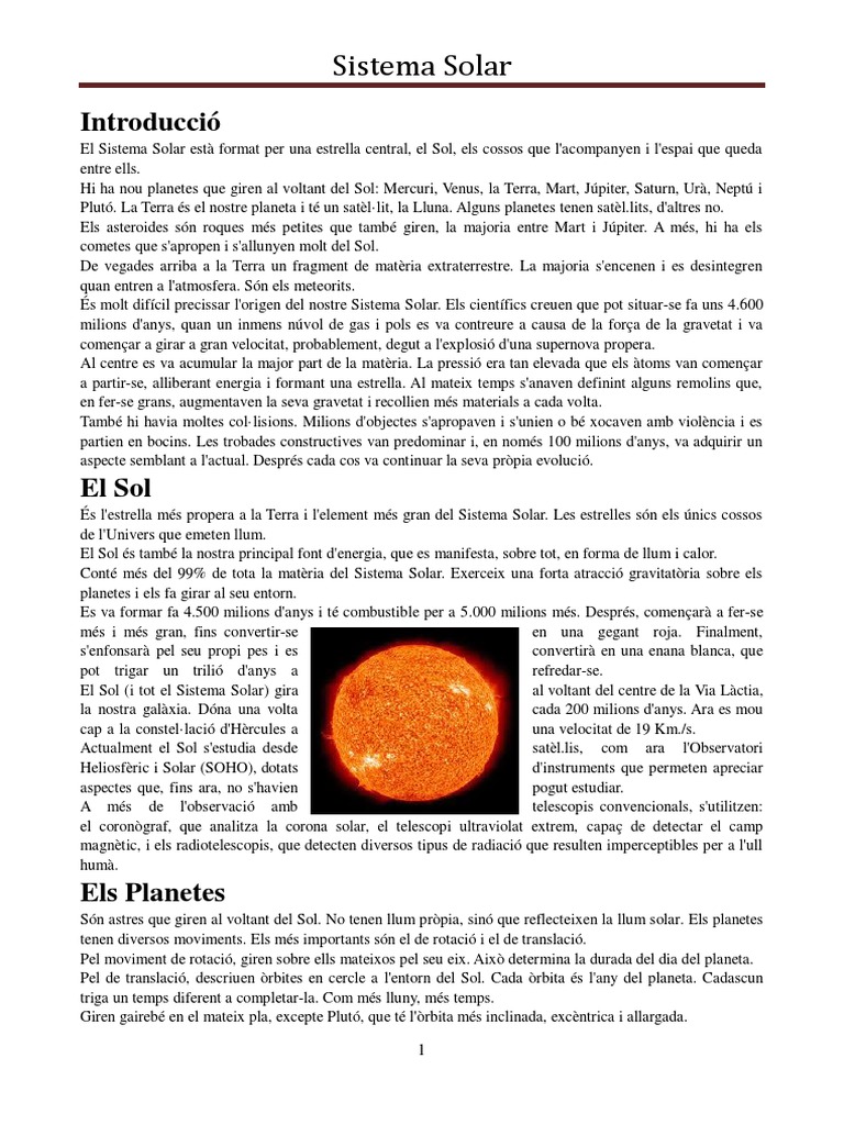Sistema Solar | PDF