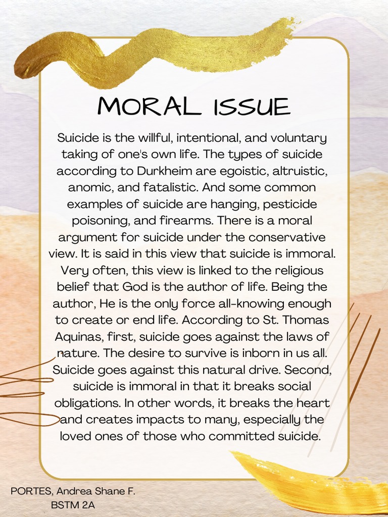 Moral Issues | PDF