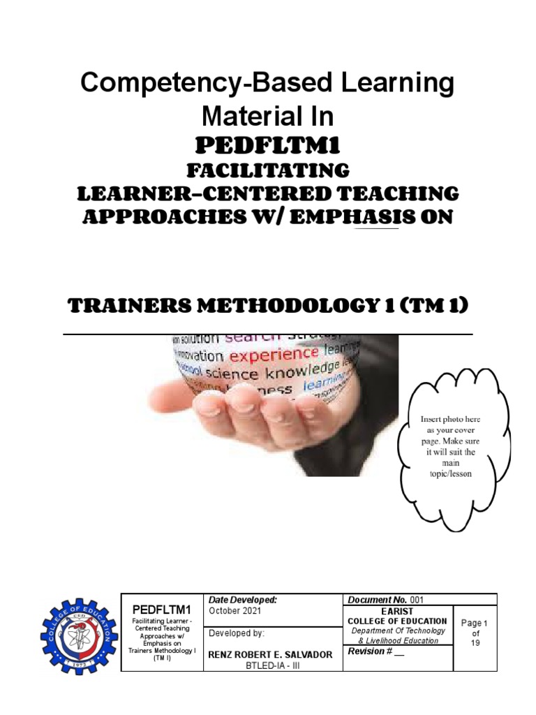 CBLM Format Guide | PDF | Educational Assessment | Learning