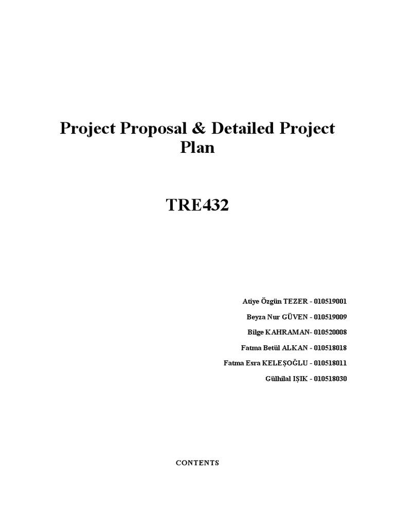Project Proposal & Detailed Project Plan TRE432 | PDF | Language ...