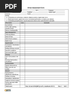 Main Road Test Score Sheet Template | PDF | Traffic | Van