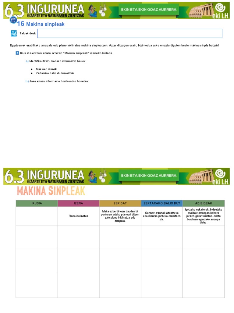 IngLH6-3 16 Jarduera - Makina Sinpleak | PDF
