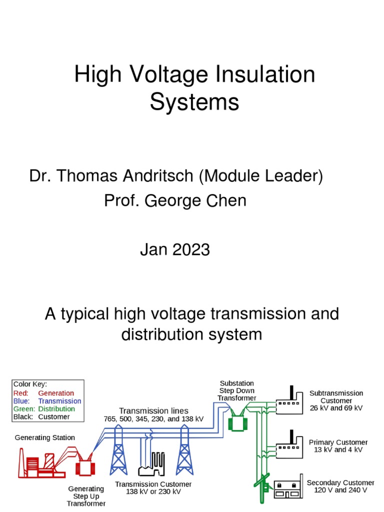 High Voltage Insulation Systems: Dr. Thomas Andritsch (Module Leader ...