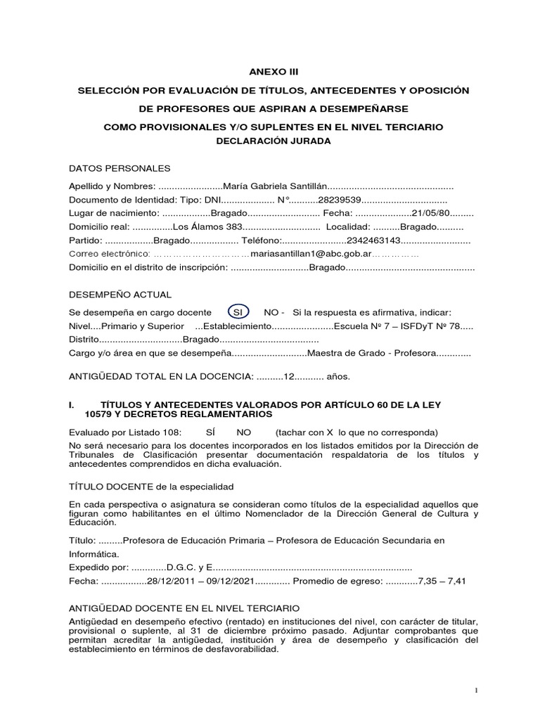 Anexo 3 - 2023 | PDF | Maestros