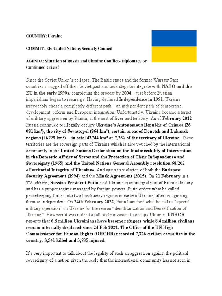 Ukraine Position Paper | Download Free PDF | Ukraine | Sovereignty