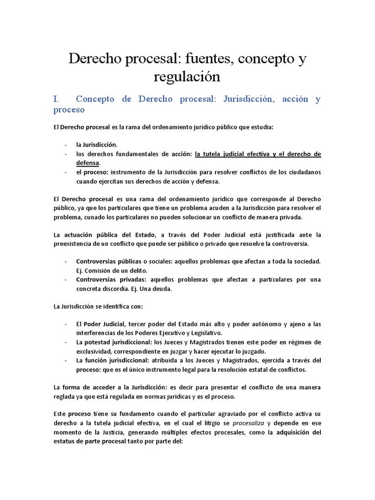 Derecho Procesal | PDF | Ley procesal | Jurisdicción
