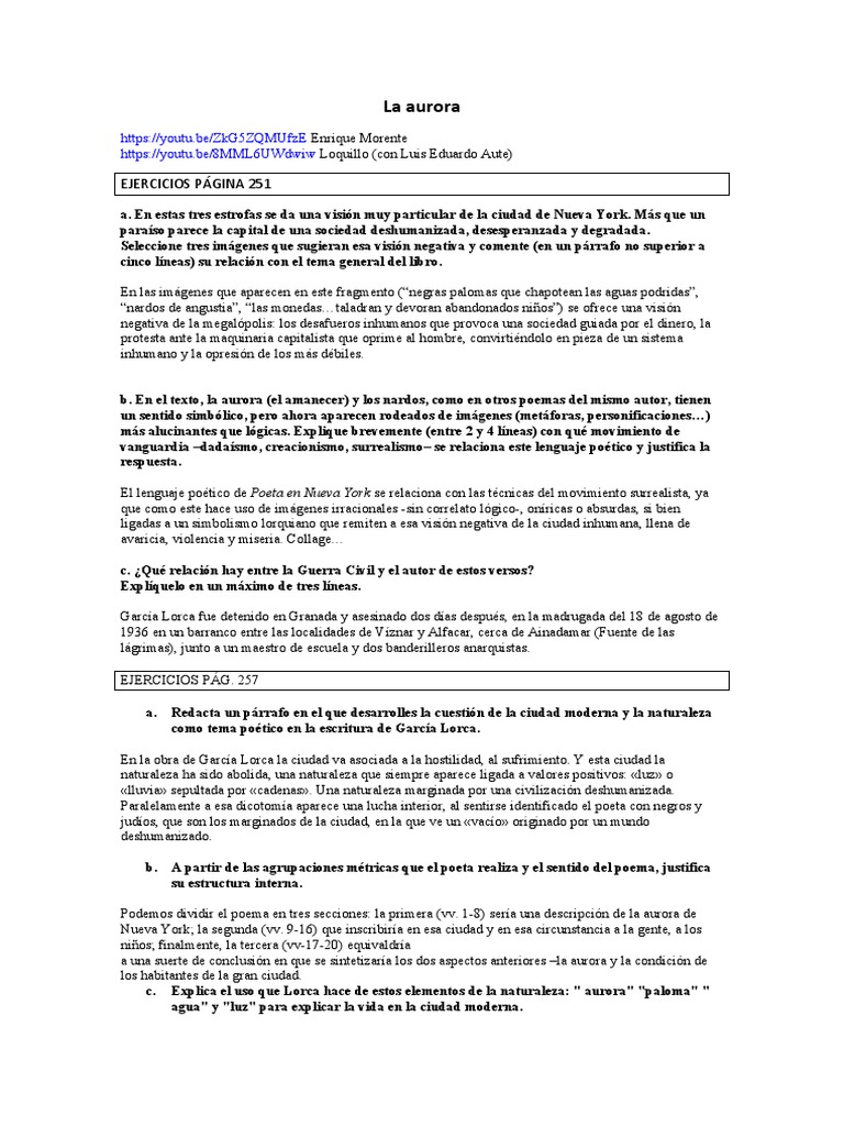 12 - La Aurora | PDF | Federico García Lorca