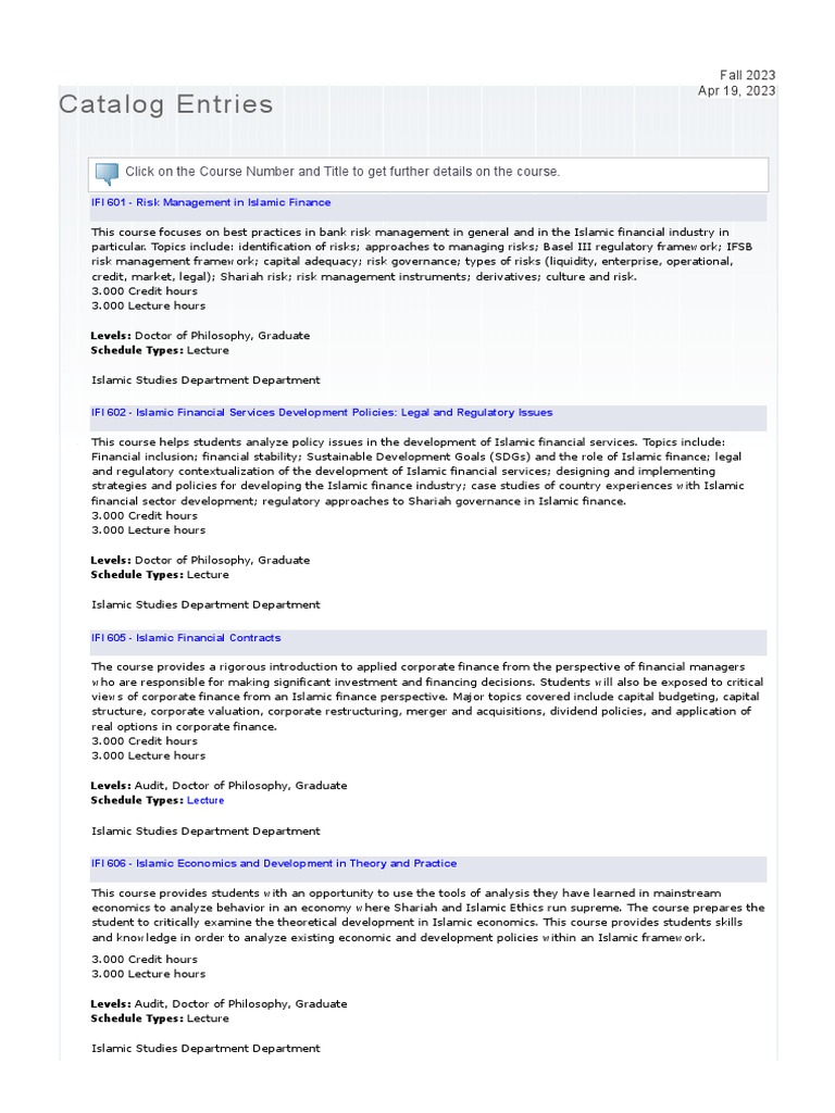 Catalog Entries | PDF | Islamic Banking And Finance | Economics