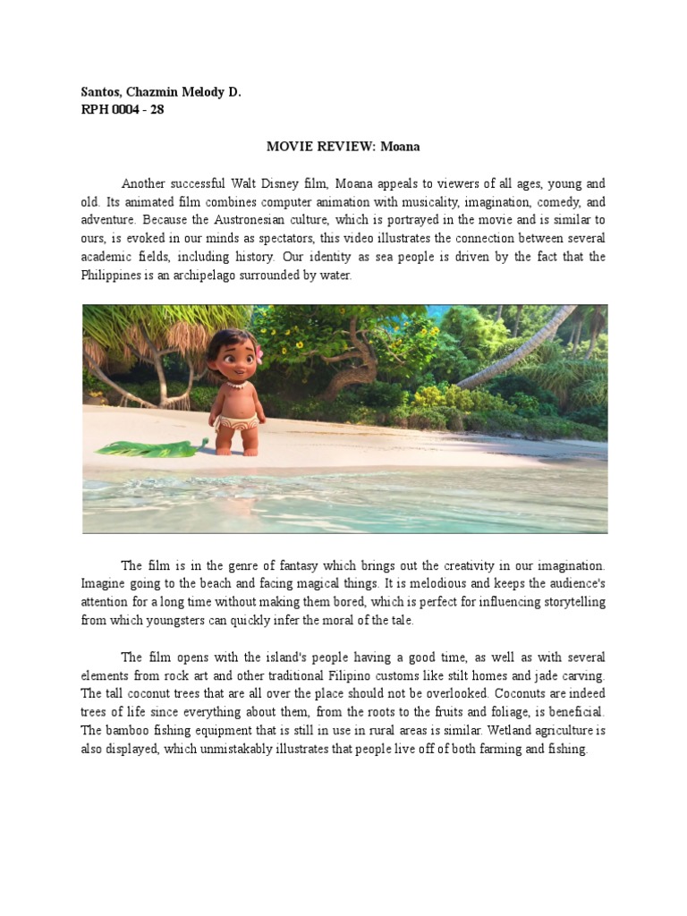 Moana Movie Review | PDF | Moana (2016 Film)