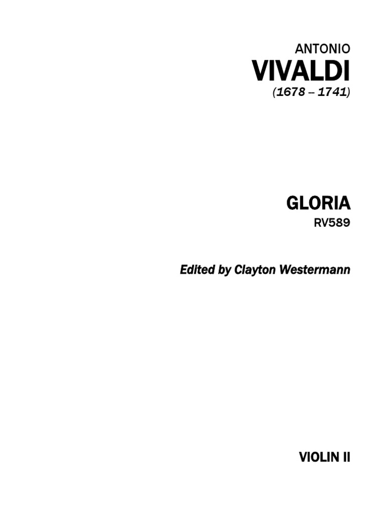 IMSLP747659-PMLP29257-04. Gloria, RV589 - Violins II | PDF