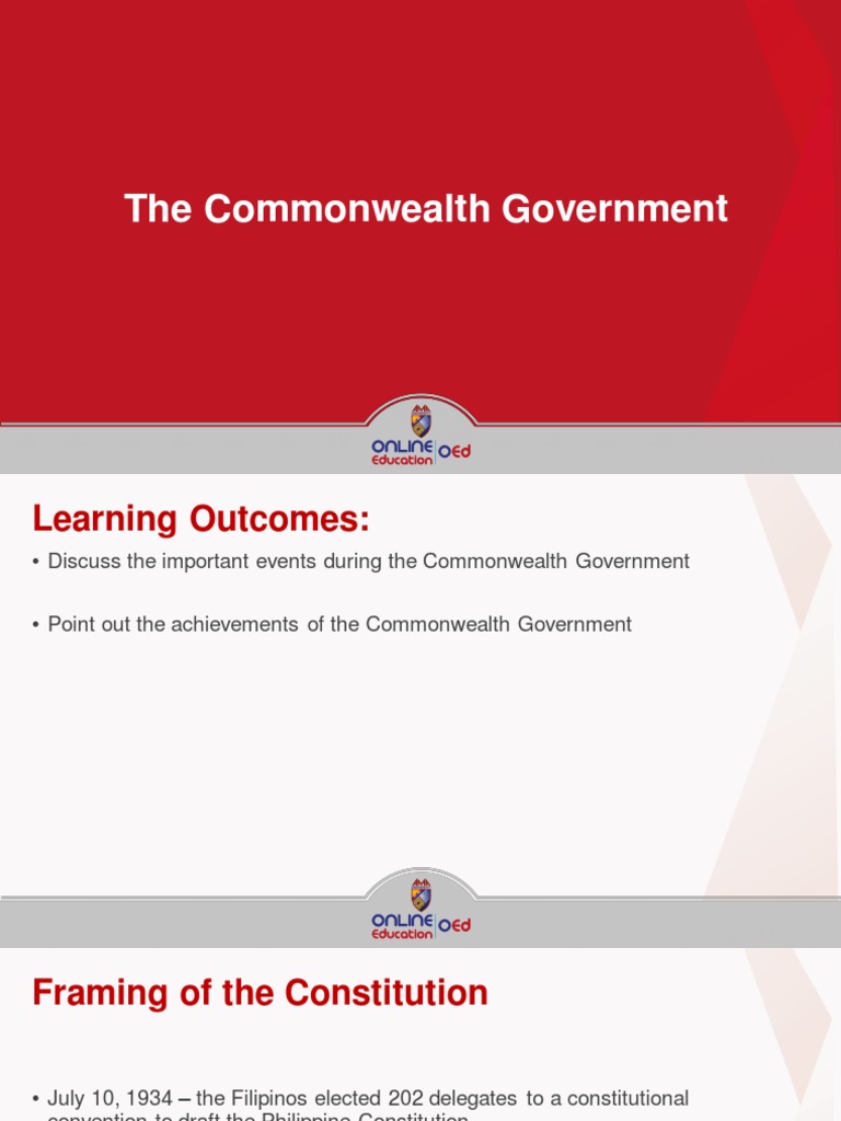 Key Events of the Philippine Commonwealth | PDF | Philippines | Government