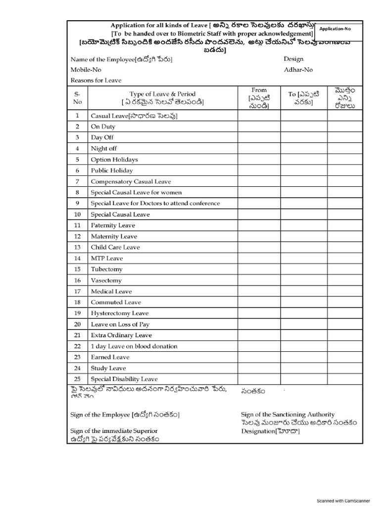 FRS Leave Aplication | PDF