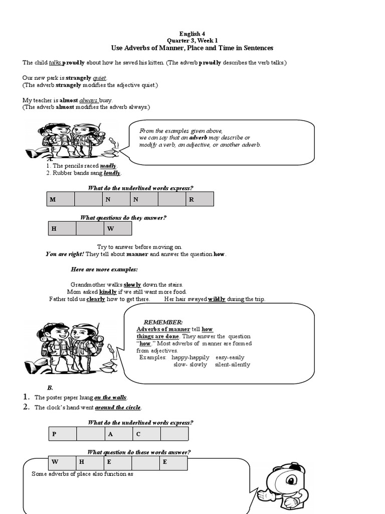 English 4 Fact Sheet, Q3 W1 | PDF | Adverb | Syntax