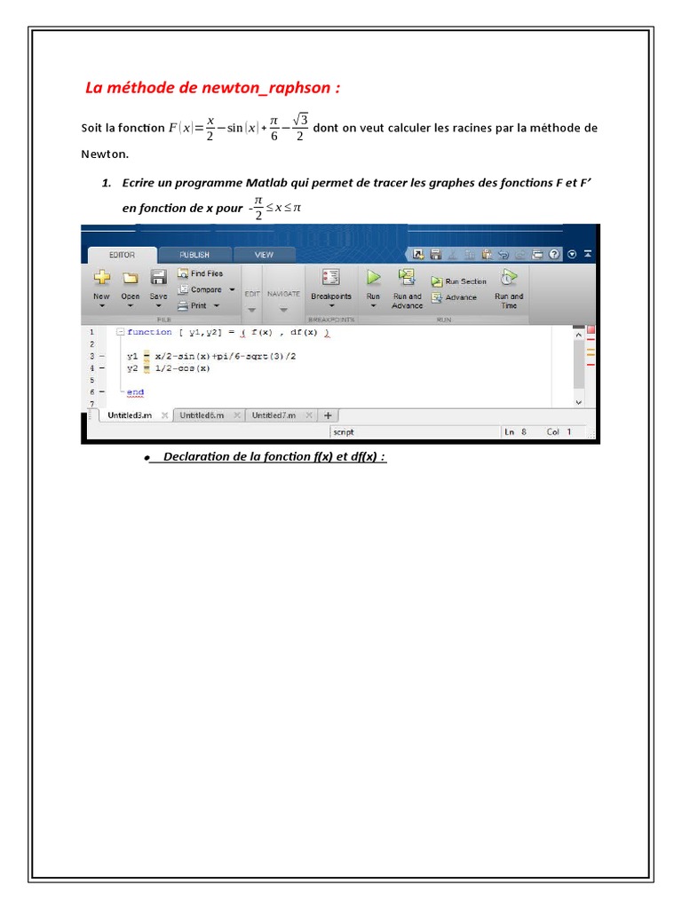 La Méthode de Newton - Raphson | PDF