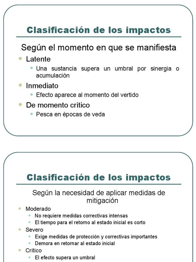 CLASIFICACIÓN-DE-LOS-IMPACTO-AMBIENTAL | PDF | Evaluación de impacto ...