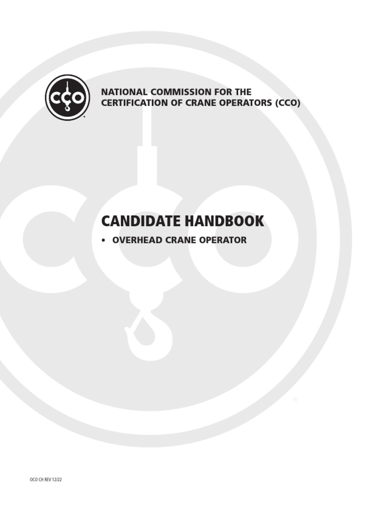 Overhead Crane Operator Candidate Handbook - 120122a | PDF ...