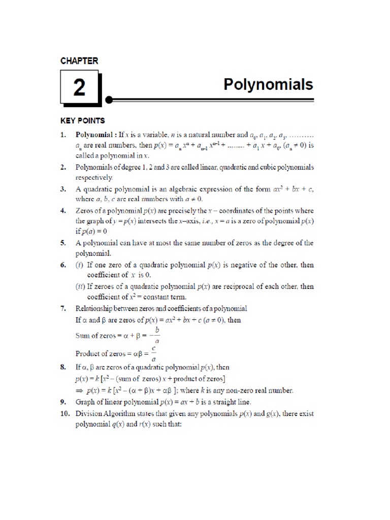 2 Polynomials | PDF