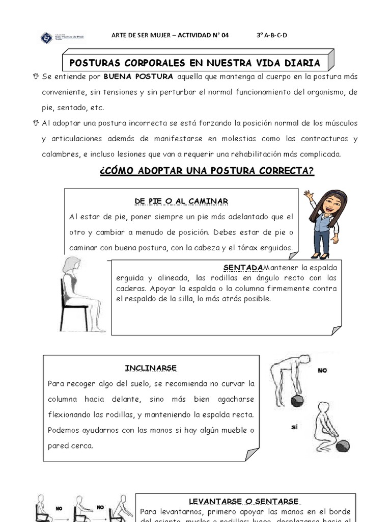 Posturas Correctas Diarias | PDF | Rodilla