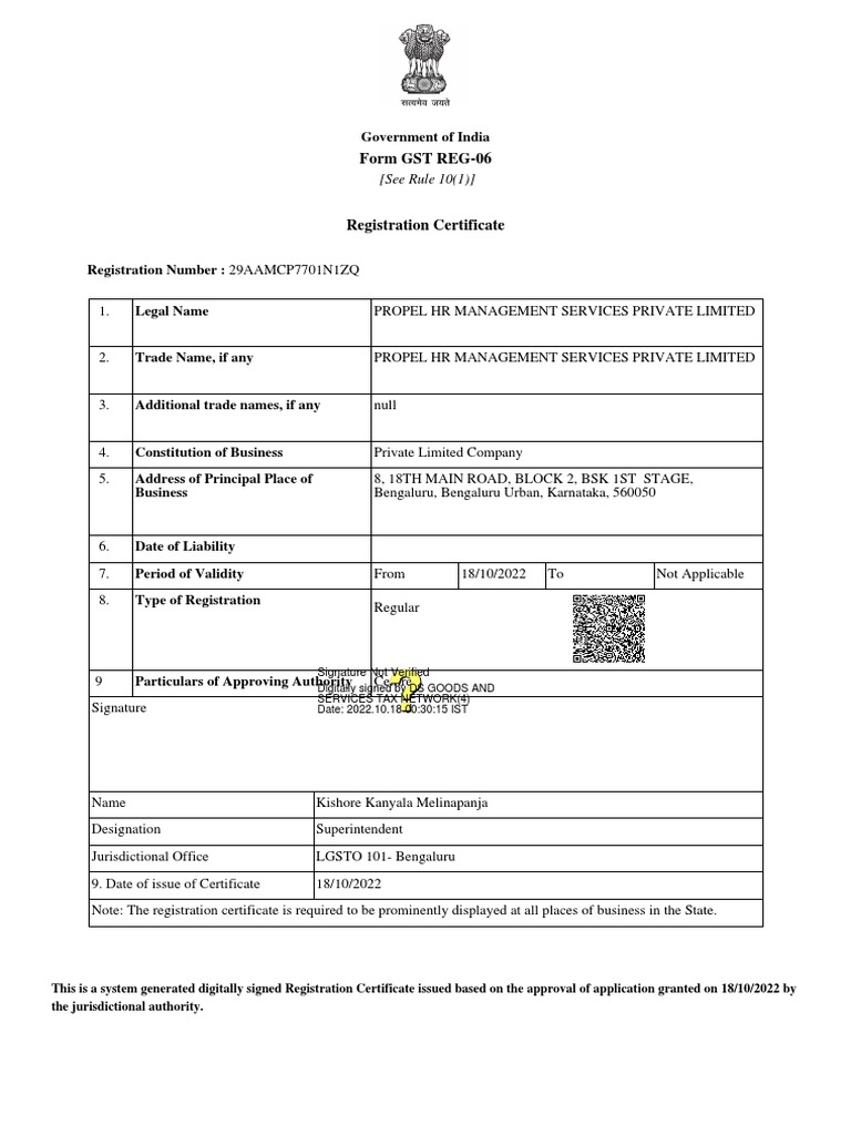 GST Certificate | Download Free PDF | Business | Justice