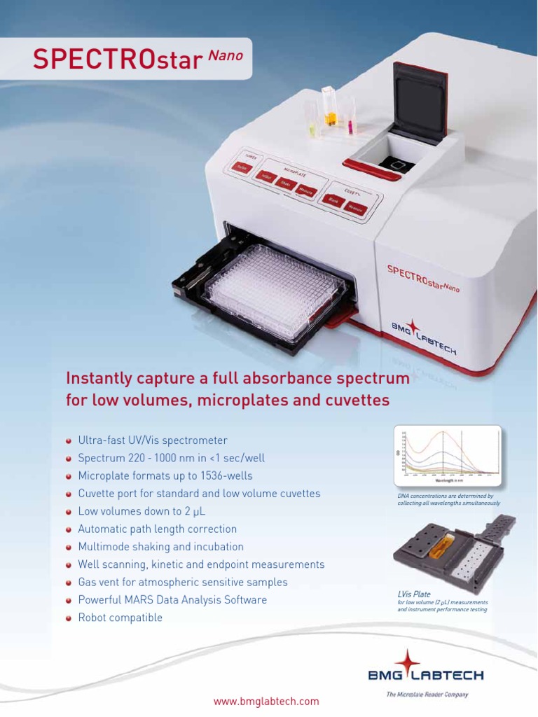 12.SPECTROstar Nano | PDF | Ultraviolet–Visible Spectroscopy | Science
