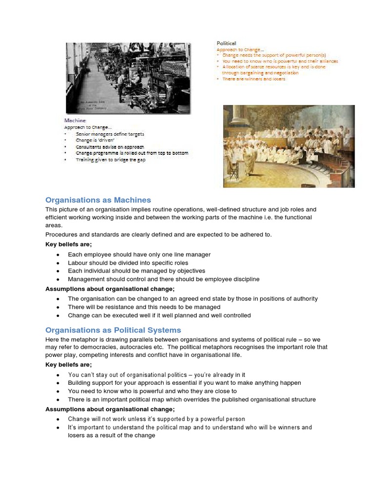 Organisational Metaphors and Change | PDF | Cognition | Psychology