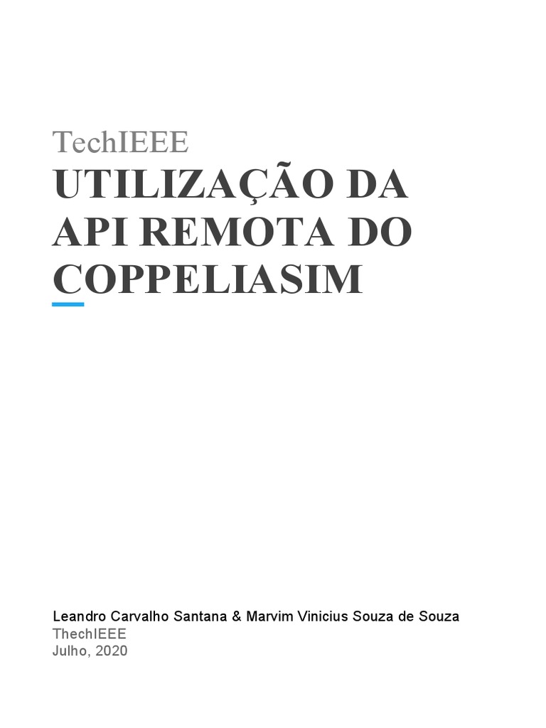 Guia da API Remota do CoppeliaSim | PDF | Python (linguagem de ...