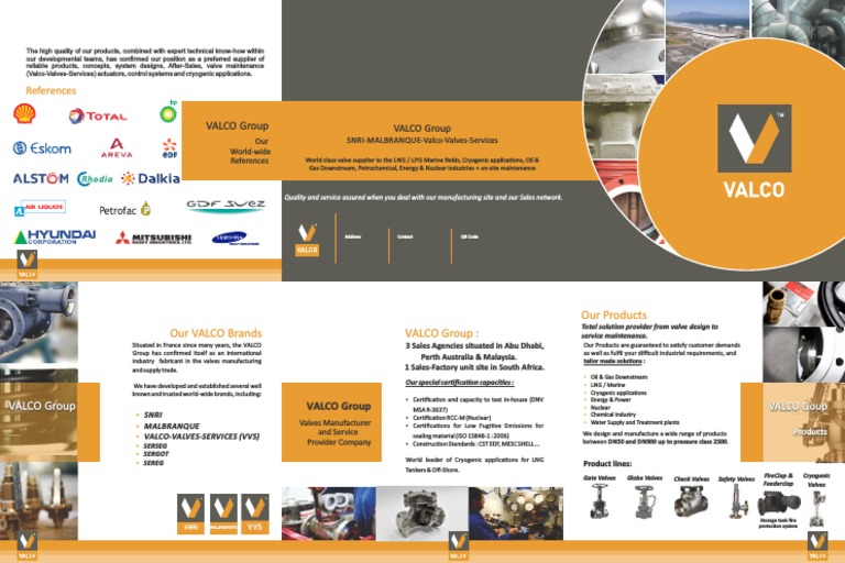 Valco Group: Global Valve Solutions | PDF | Valve | Liquefied Natural Gas