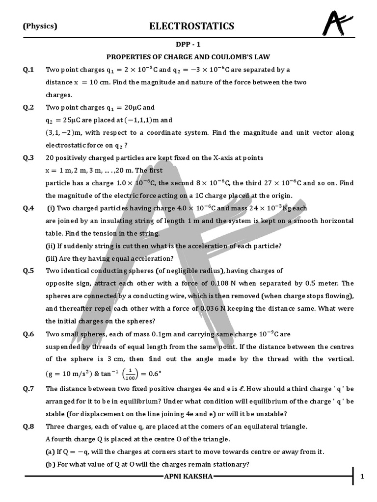 Electrostatic DPP NS 01 | PDF | Electric Charge | Force