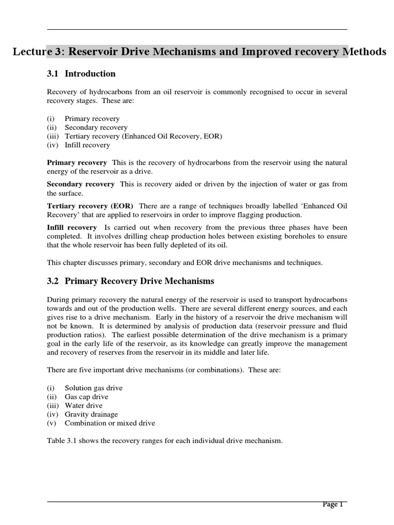 Reservoir Drive Mechanisms Explained | PDF | Petroleum Reservoir ...
