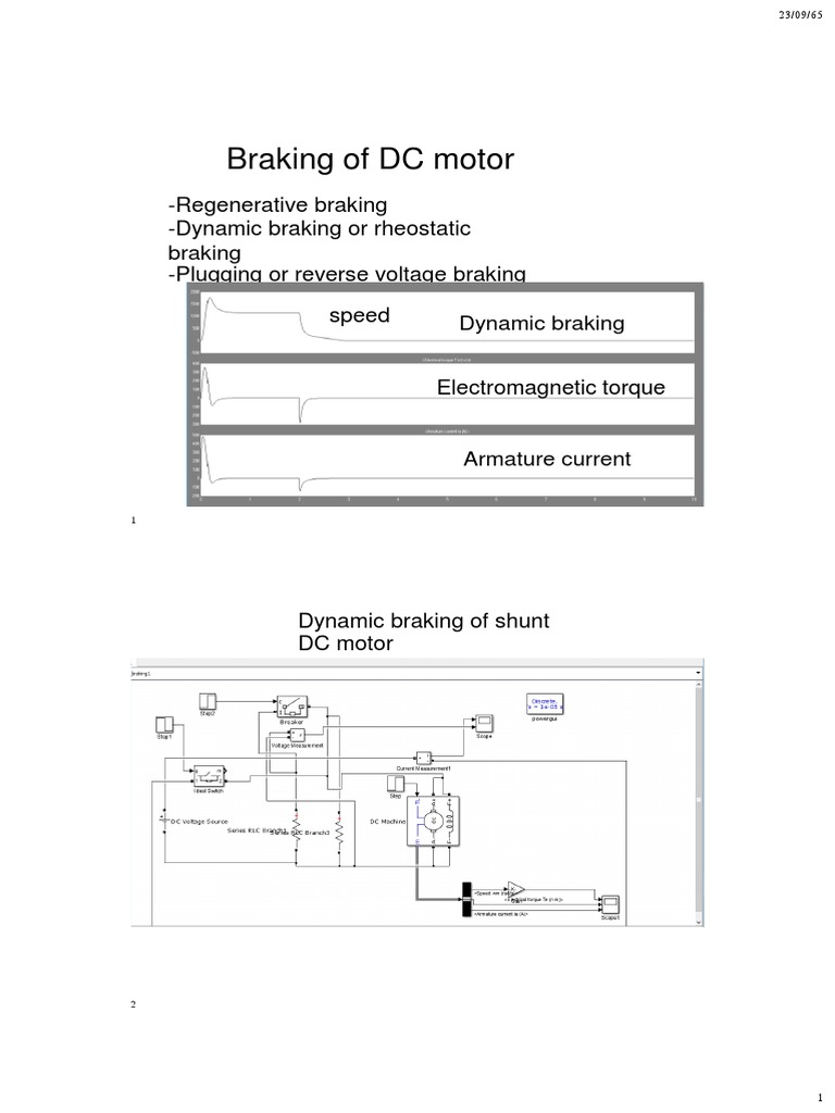 Braking of DC Motor | PDF