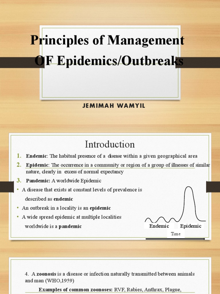 Principles of Epidemic Outbreak Investigation | PDF | Epidemics | Pandemic