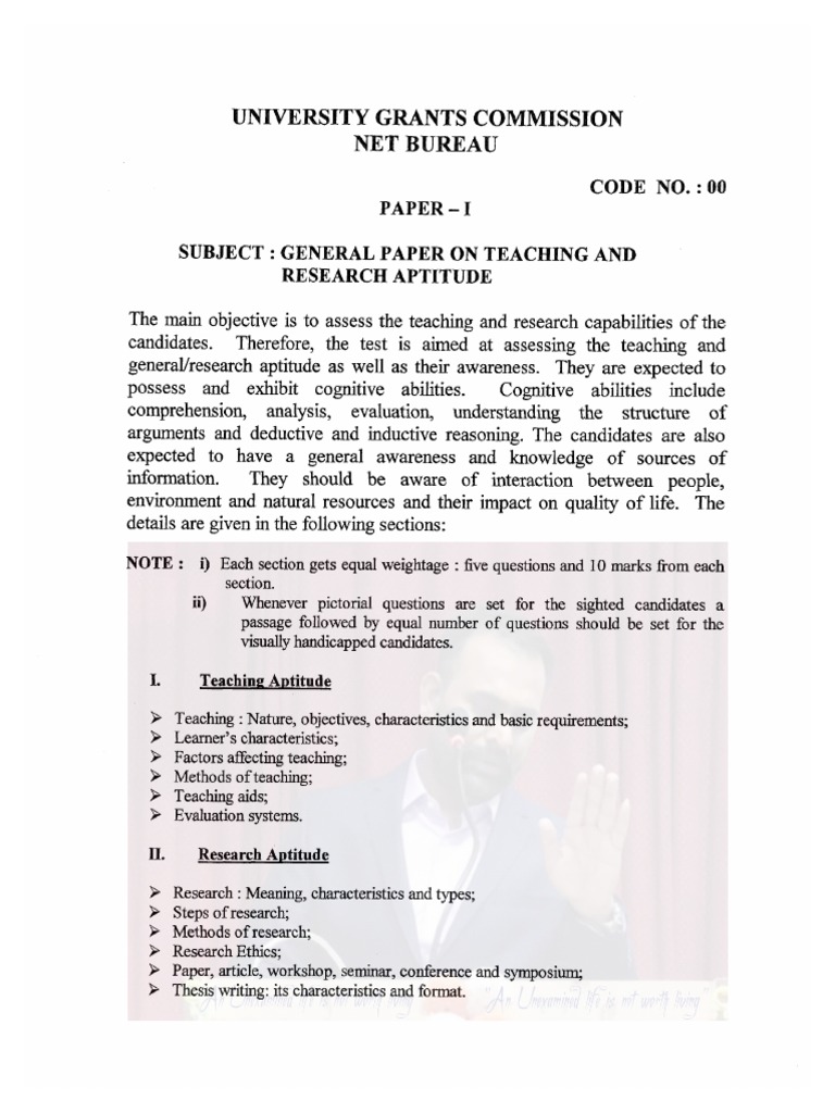 JRF Paper-I Syllabus | PDF