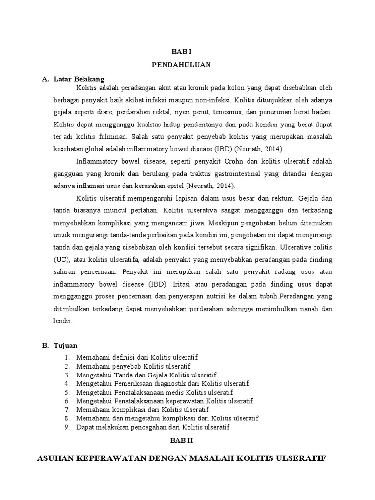 Makalah Kolitis Kelompok 2 - KMB 1 | PDF | Ilmu Sosial | Sains & Matematika