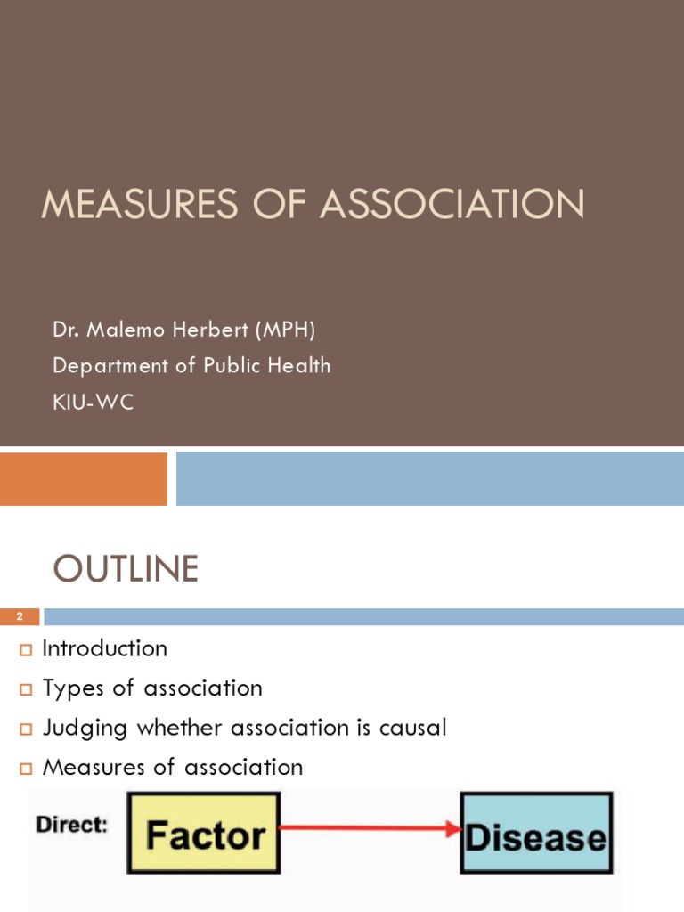 Measures of Association | PDF | Relative Risk | Odds Ratio