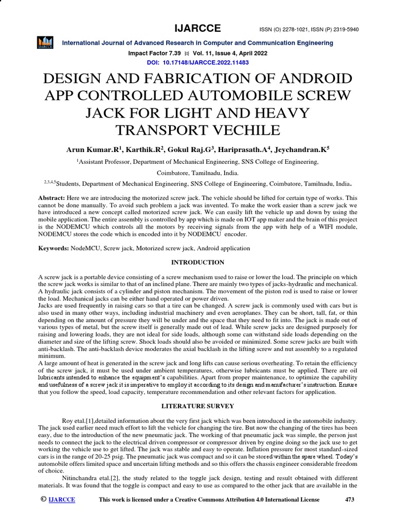 Ijarcce 2022 11483 | PDF | Car | Mobile App