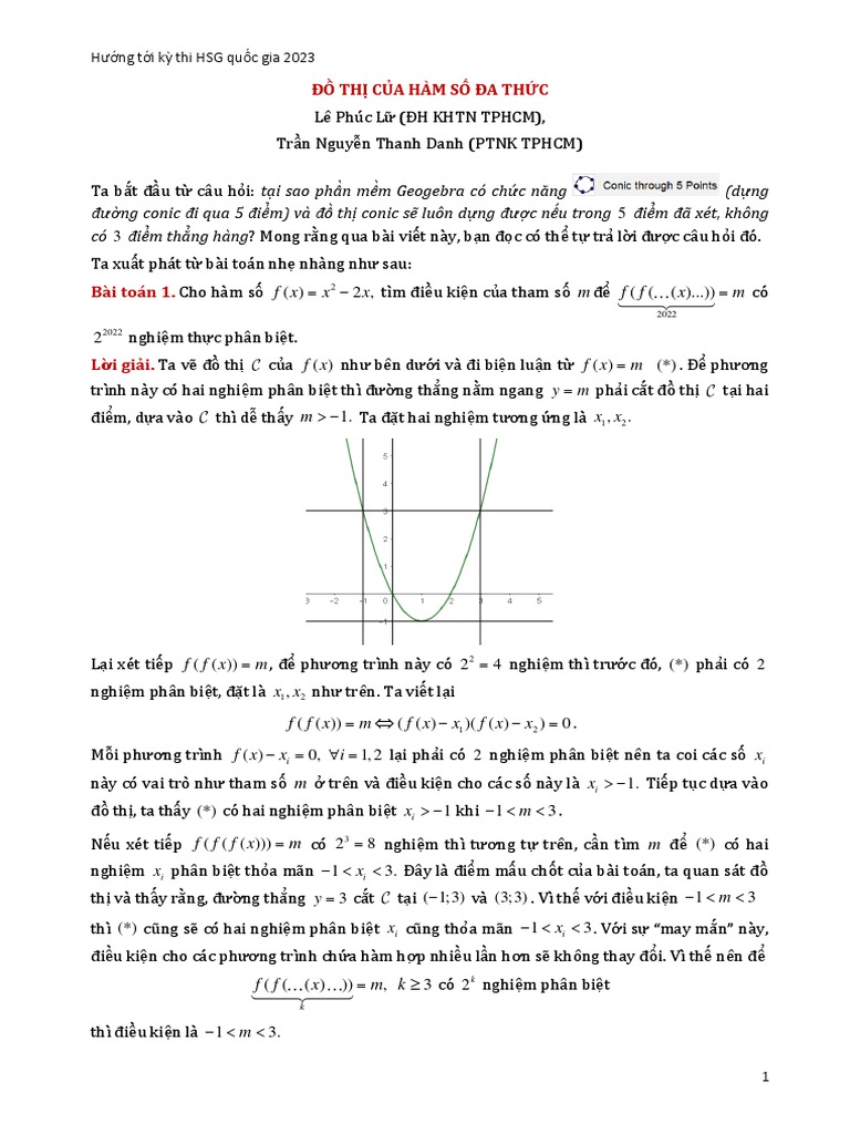 Do Thi Cua Ham So Da Thuc | PDF