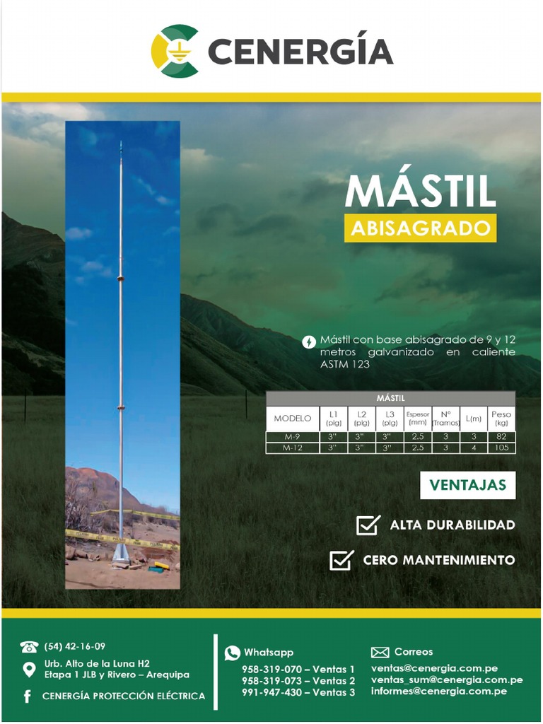 Mastil Abisagrado | PDF