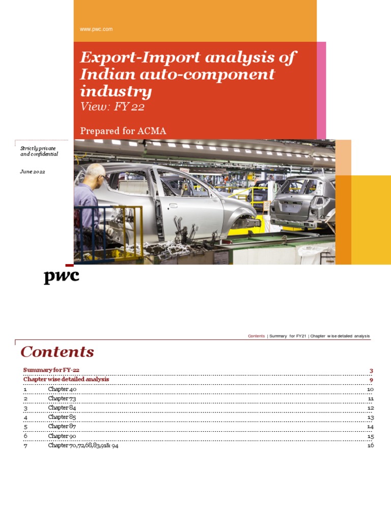 Overview - 2 - ACMA EXIM Report PWC | PDF | Manufactured Goods | Mechanical Engineering