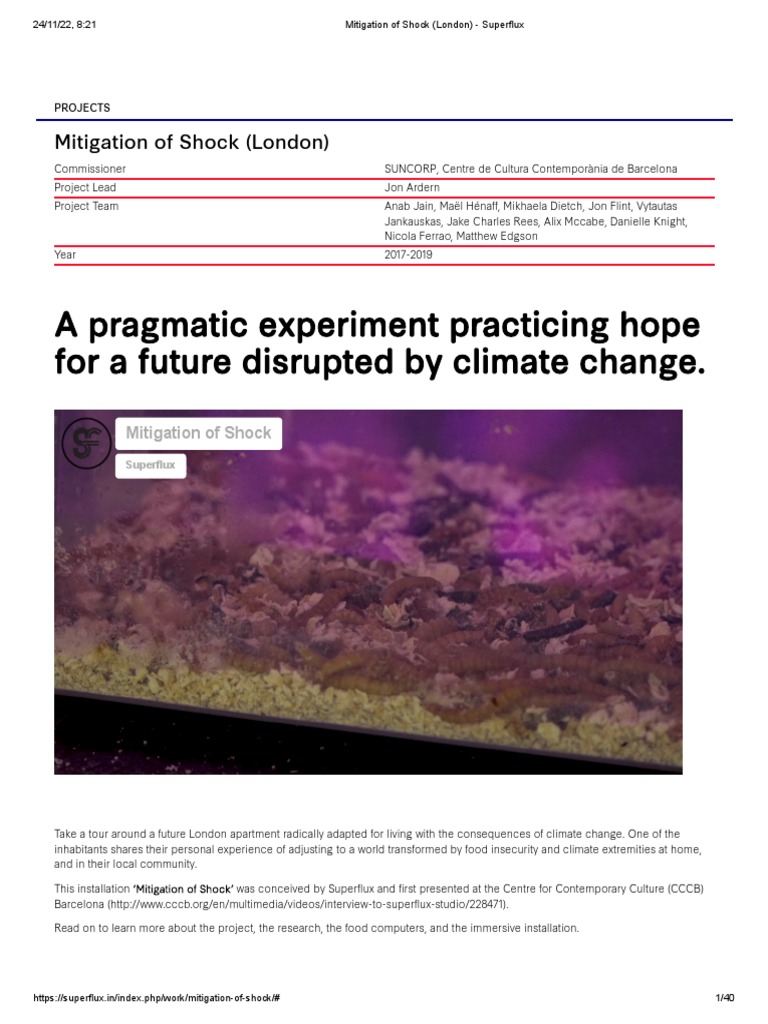Mitigation of Shock (London) - Superflux | PDF | Climate Change ...