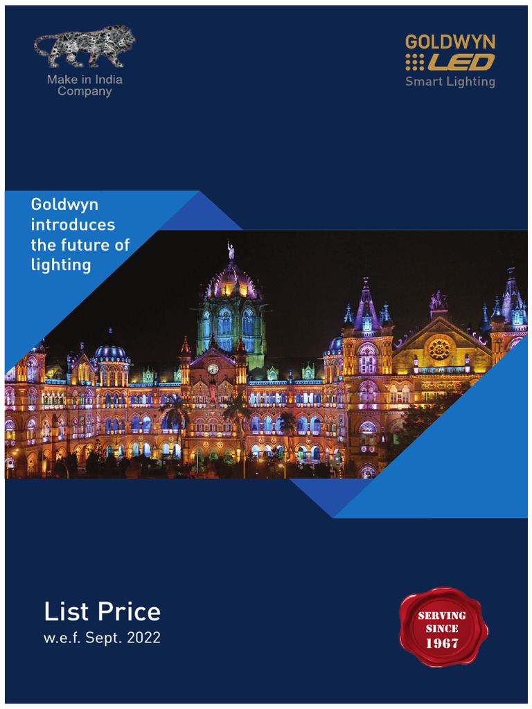 Goldwyn LED Lighting Price List 2022 | PDF | Light Emitting Diode ...