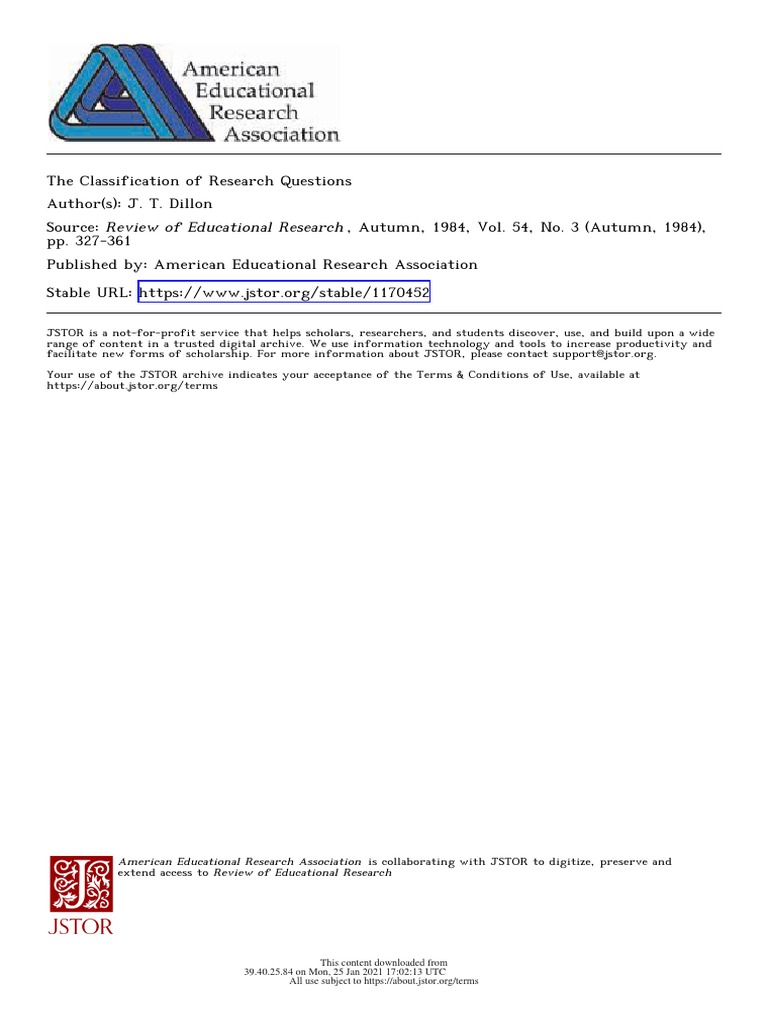 Classification of Research Questions | PDF | Question | Logic