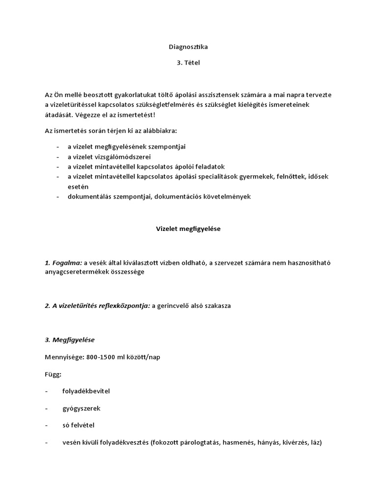 Vizelet Megfigyelése | PDF
