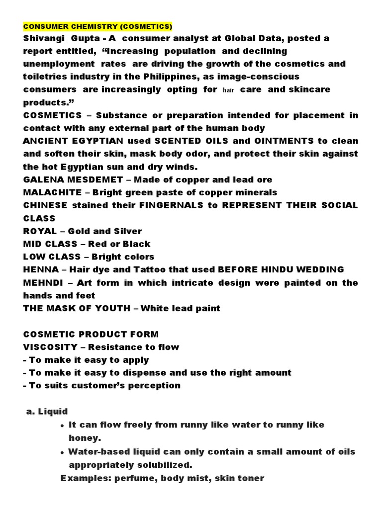 Consumer Chemistry | PDF